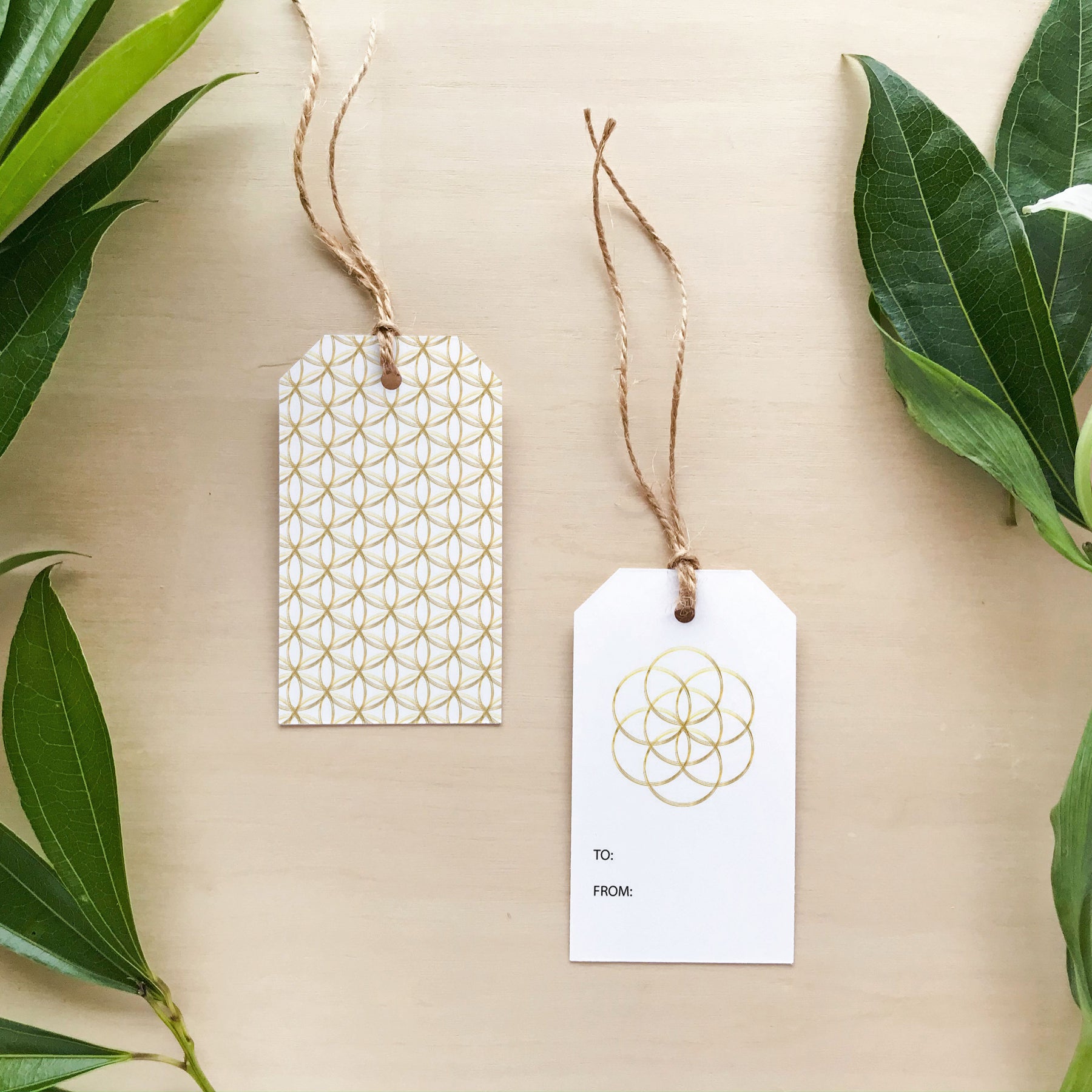 Golden Rings Wrapping Paper & Gift Tag Bundle Set – Kartoti Designs