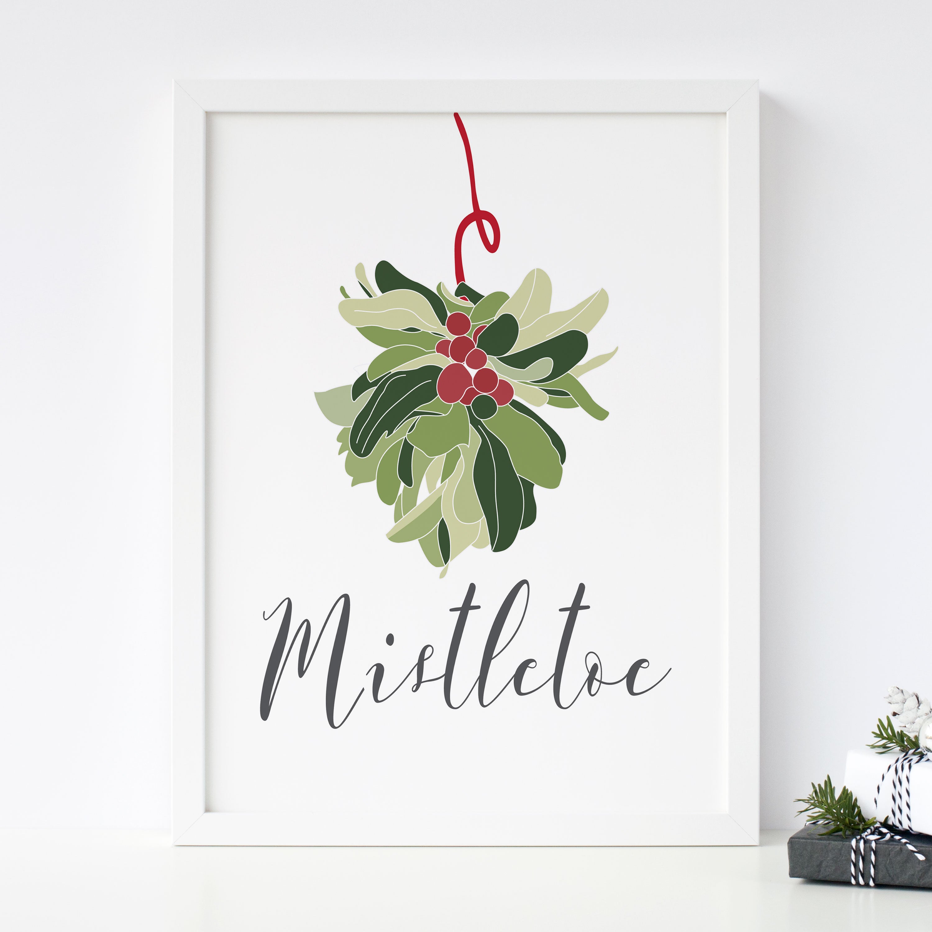 Mistletoe - Printable Art Print - Instant Download – Kartoti Designs